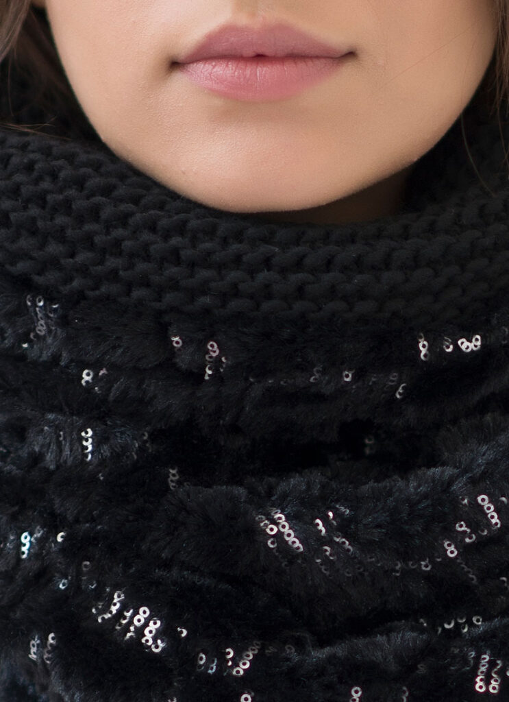 Midnight Sequin Noir Snood – Constasy
